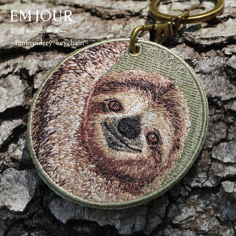 EMJOUR エンジュール 刺繍 キーホルダー チャーム 台湾 ナマケモノ うさぎ ハリネズミ シマウマ ゼブラ ラビット sloth ra – Emjour Japan